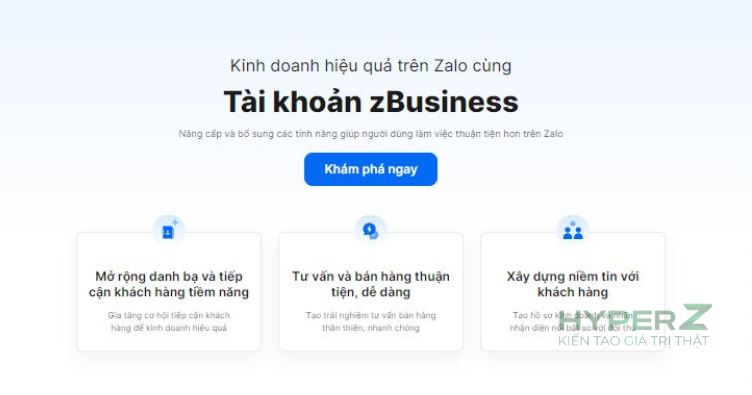 Zalo ZBusiness là gì? Làm sao để đăng ký Zalo ZBusiness? - HyperZ ...
