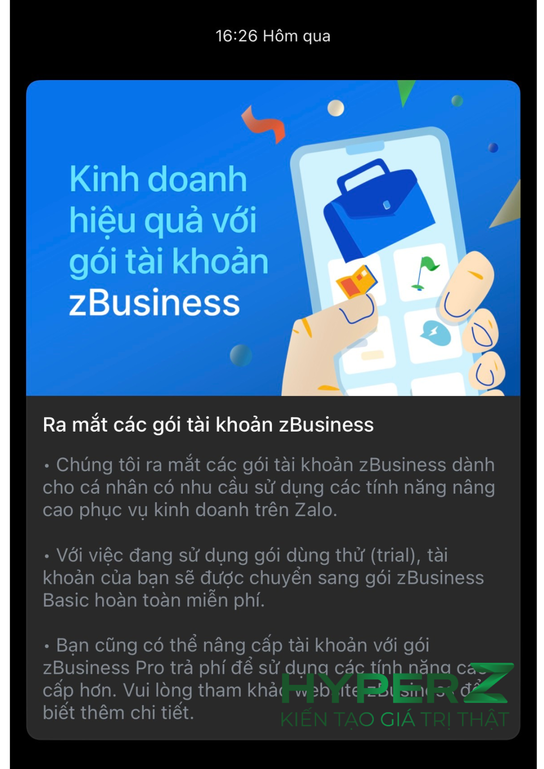 Zalo ZBusiness là gì? Làm sao để đăng ký Zalo ZBusiness? - HyperZ ...