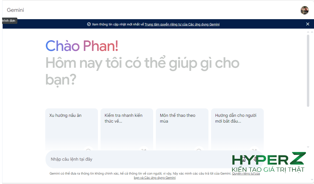 Google AI đổi tên công cụ Bard thành Gemini và ra mắt gói Gemini Advanced 1.0 - HyperZ Digital ...